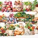 Groceries Watercolor Clipart Bundle, 33 PNG Set, Food Clipart, Grocery ...