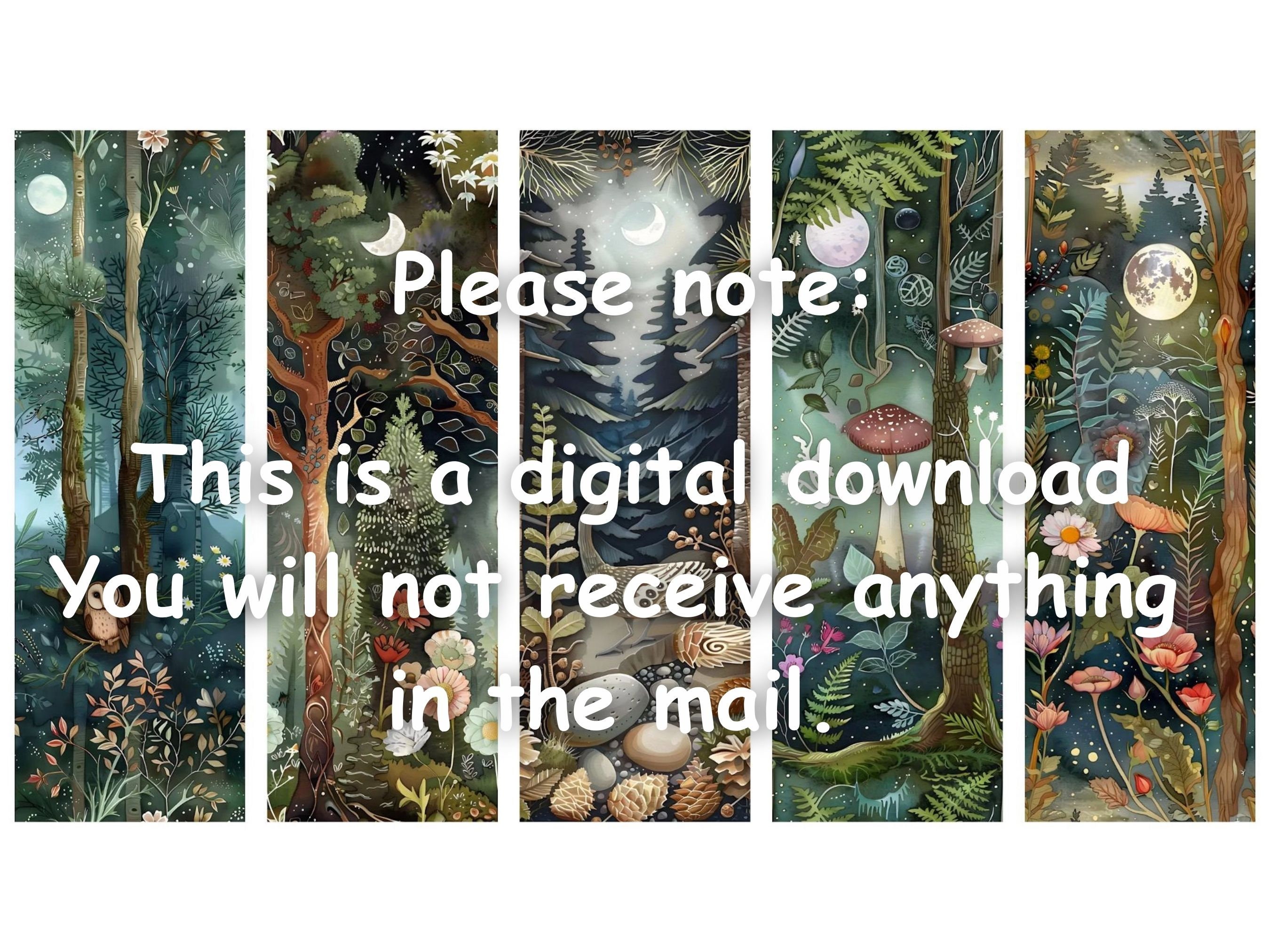 Woodland Animals Printable Bookmarks: Fantasy Forest Designs (PNG/JPG ...