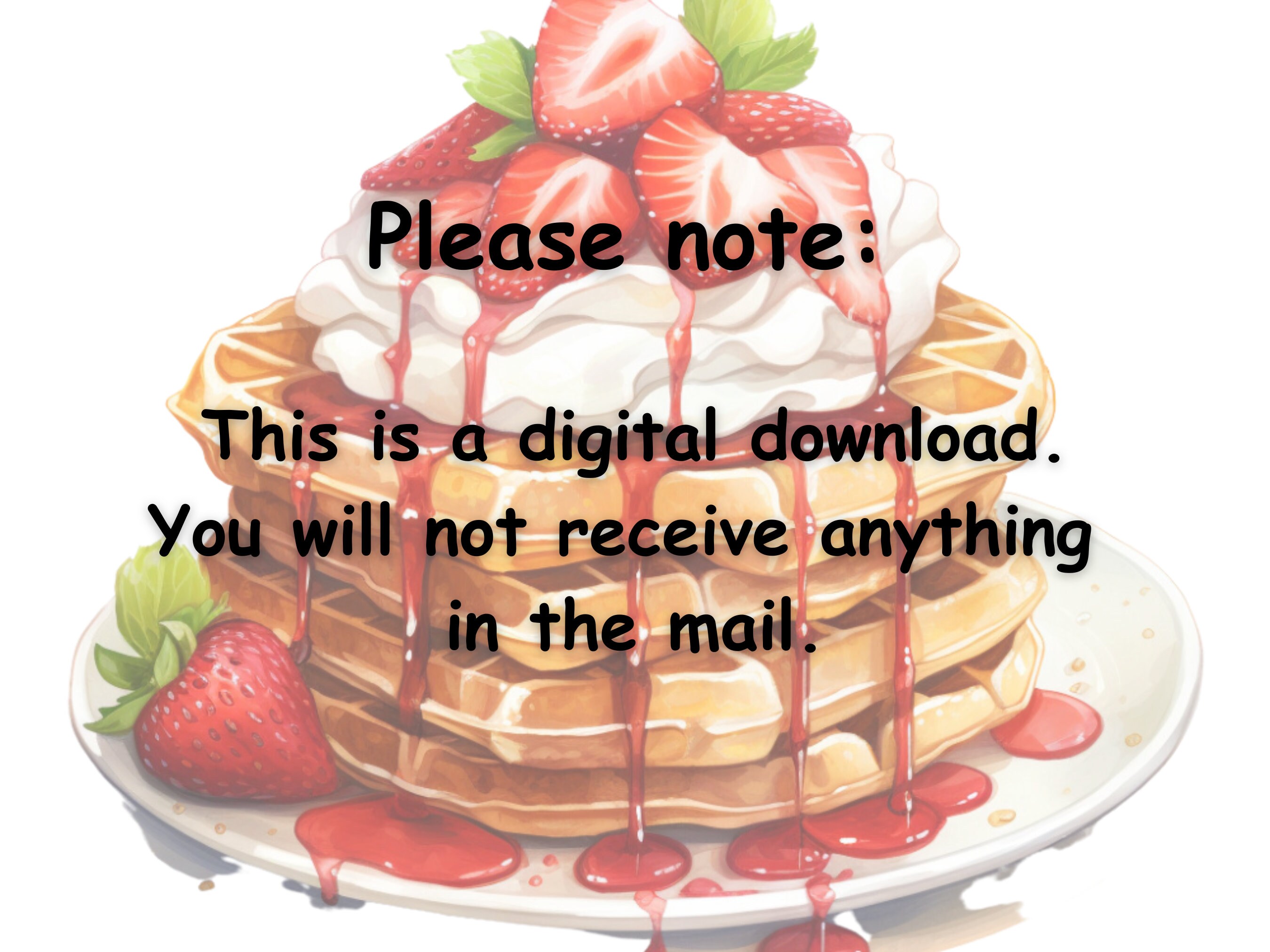 Waffles Breakfast Clipart Bundle Set of 15 Pngs Pancakes - Etsy