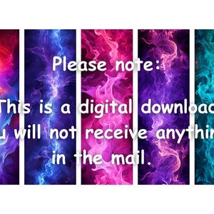 Fire and Flames, Neon Printable Bookmarks Bundle, Set of 25 PNG/JPG, Sublimation, Cricut ...