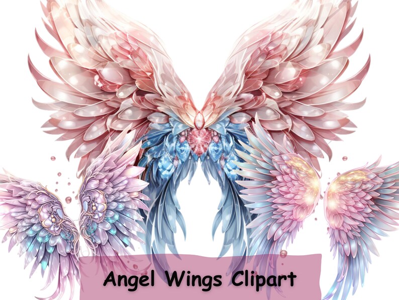 Angel Wings Clipart: Fairy PNG Images for Sublimation (digital Download ...