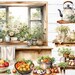 Modern Country Farmhouse Kitchen Clipart Bundle PNG Set of - Etsy