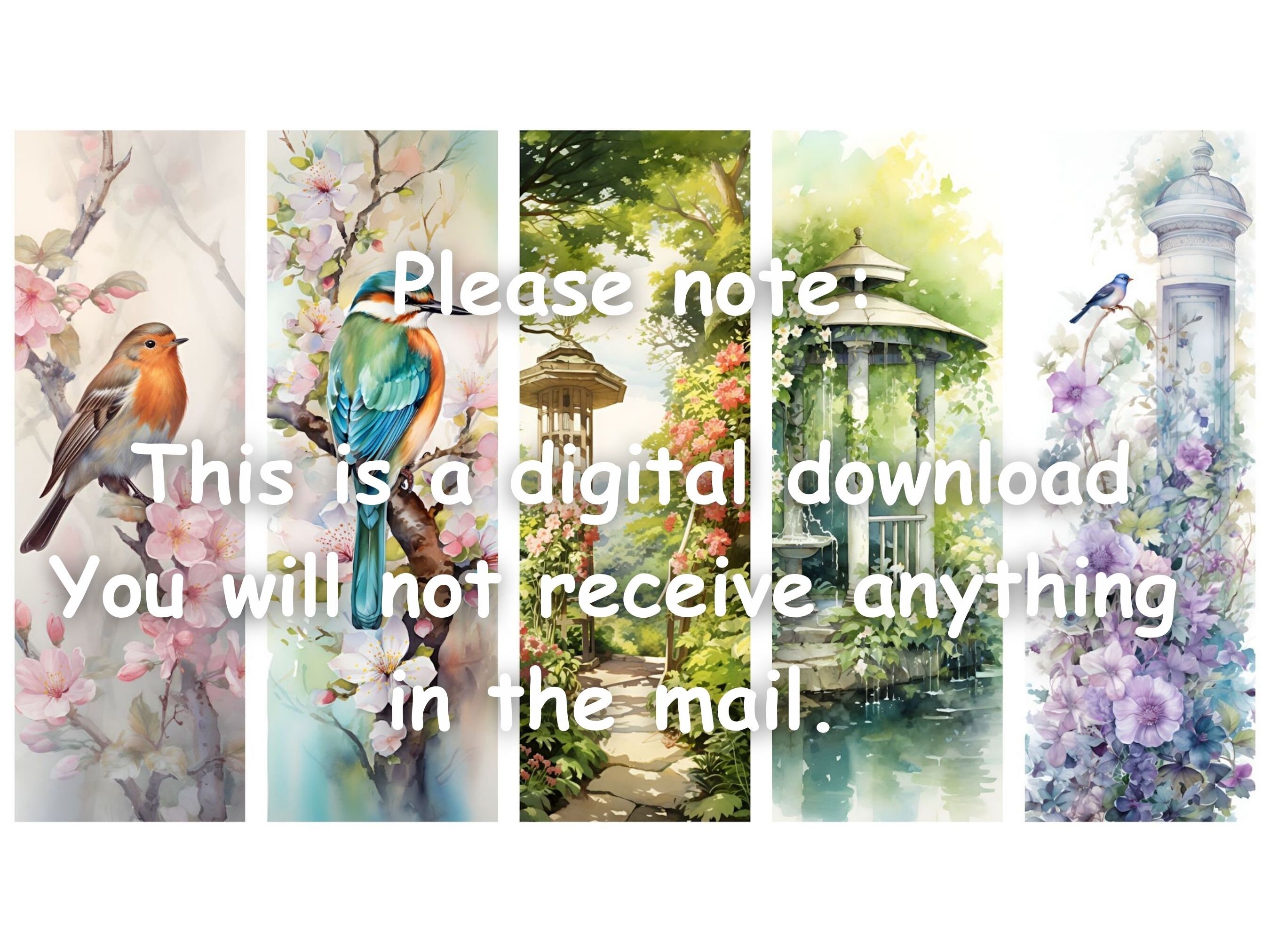 Garden Printable Bookmarks Bundle Set of 20 Pngsjpg Sheets - Etsy UK