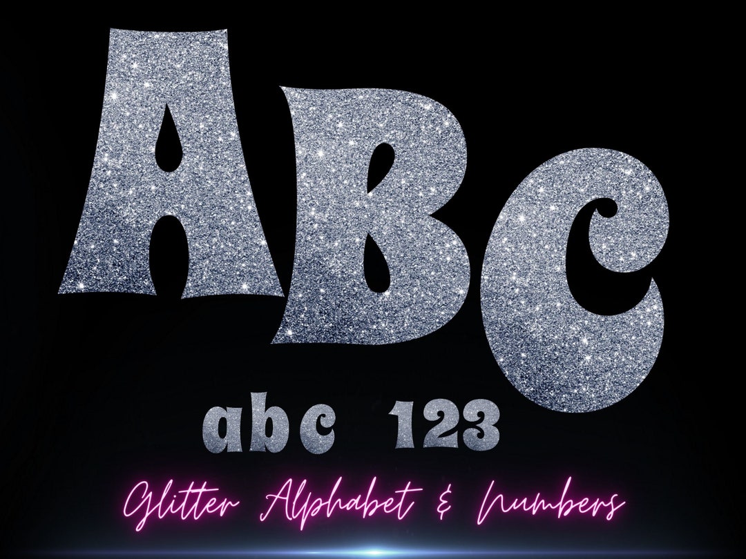 Silver Glitter Letters, Sparkle Clip Art, Letters Alphabet Numbers ...