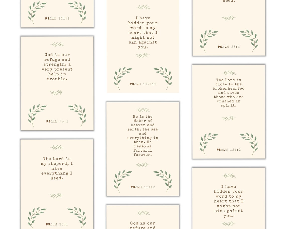 Bible Verse Cards Printable, Christian Cards Printable, Scripture Cards ...