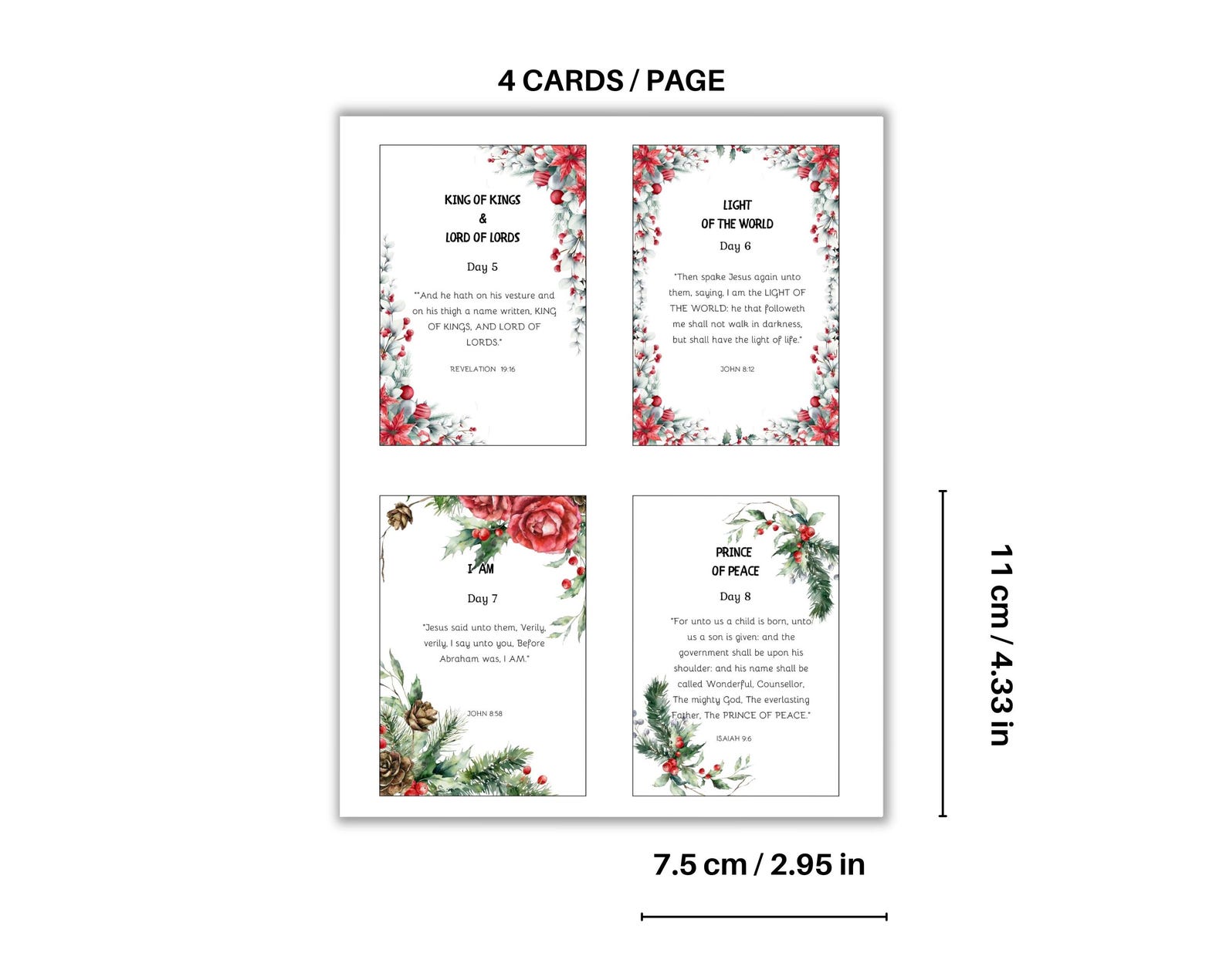 Names of Jesus, Printable Christmas Advent Calendar for Kids, Bible ...