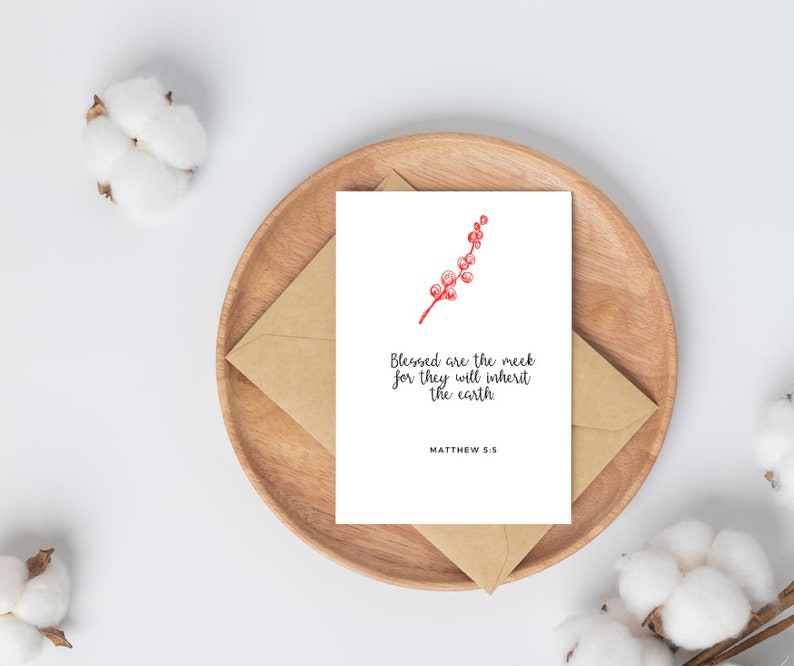 Set of 6 Bible Christmas Cards, Christmas Bible Verse Cards, Christmas ...