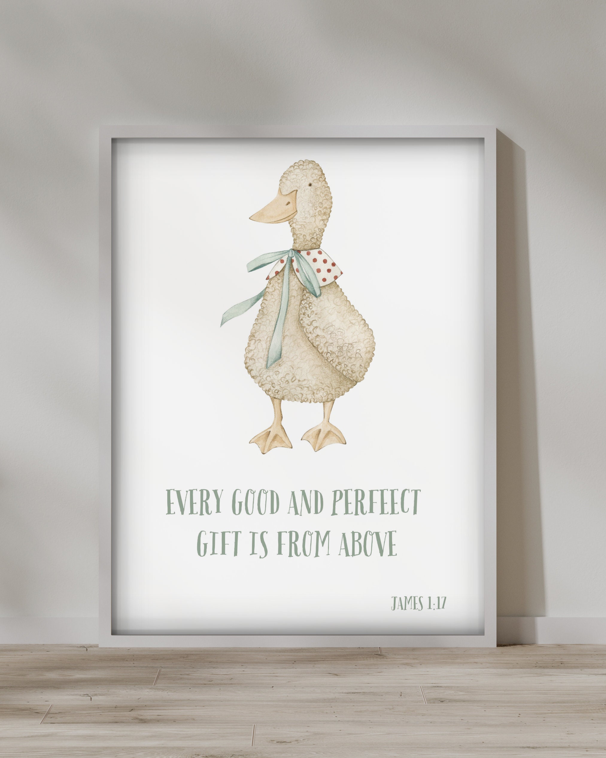 Silly Goose Poster, Cute Goose Illustration, Christian Nursery Art ...