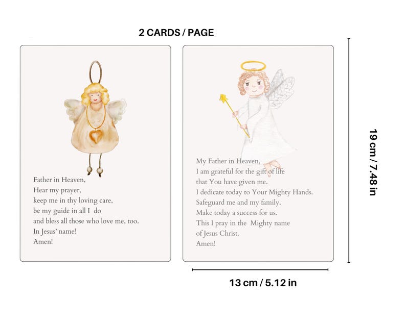 Printable Morning Prayer Cards for Kids: Catholic Sunday School ...