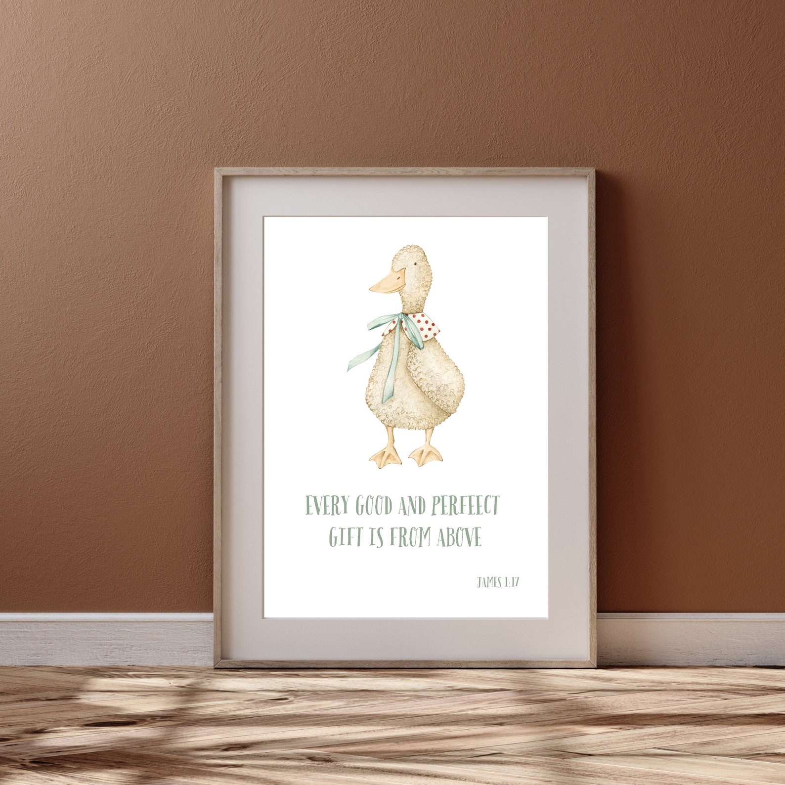 Silly Goose Poster, Cute Goose Illustration, Christian Nursery Art ...