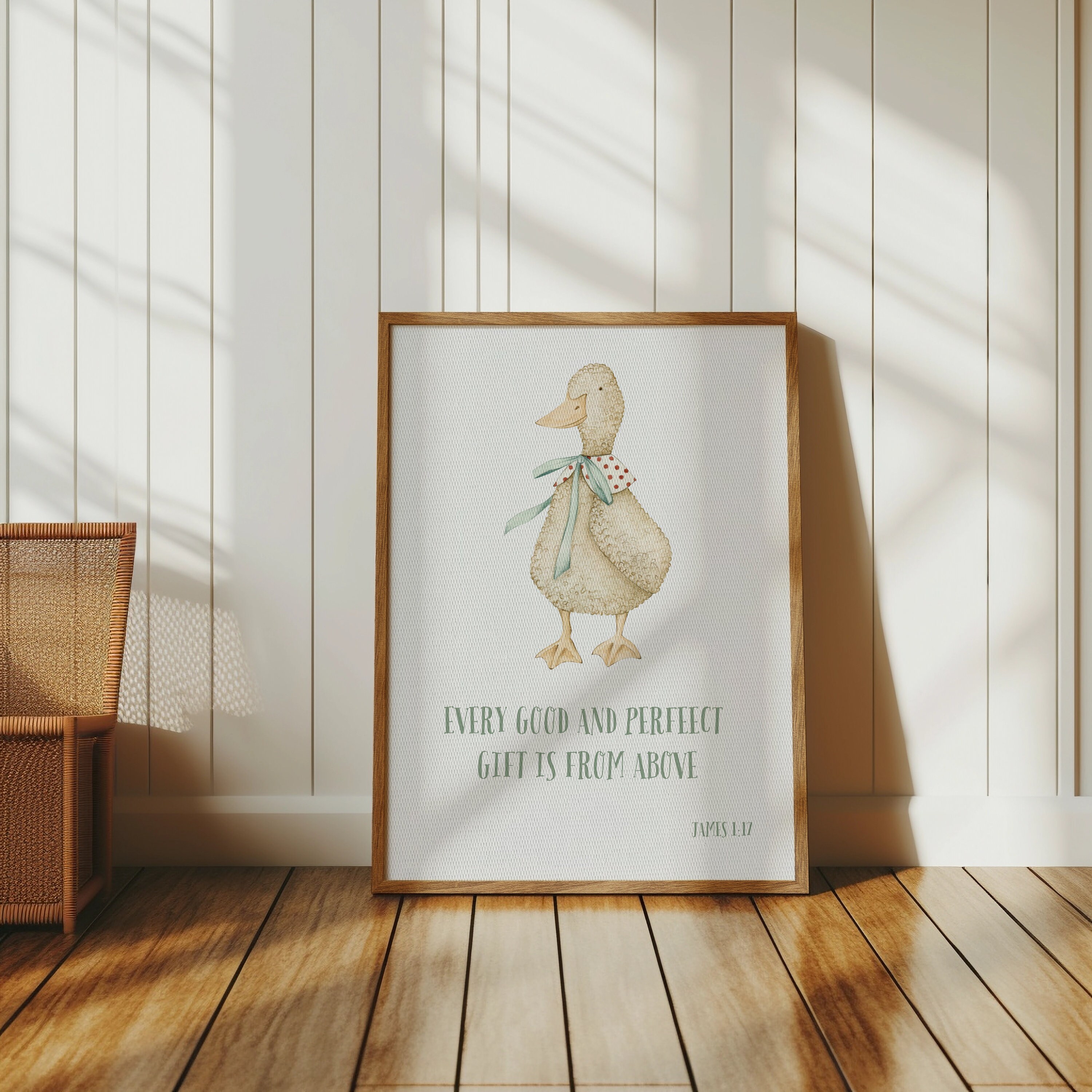 Silly Goose Poster, Cute Goose Illustration, Christian Nursery Art ...