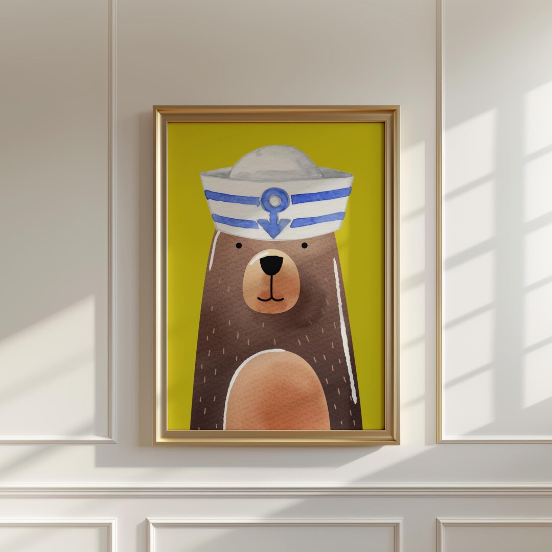 Nursery Bear Wall Art, Bear Nursery Decor, Woodland Nursery Decor ...