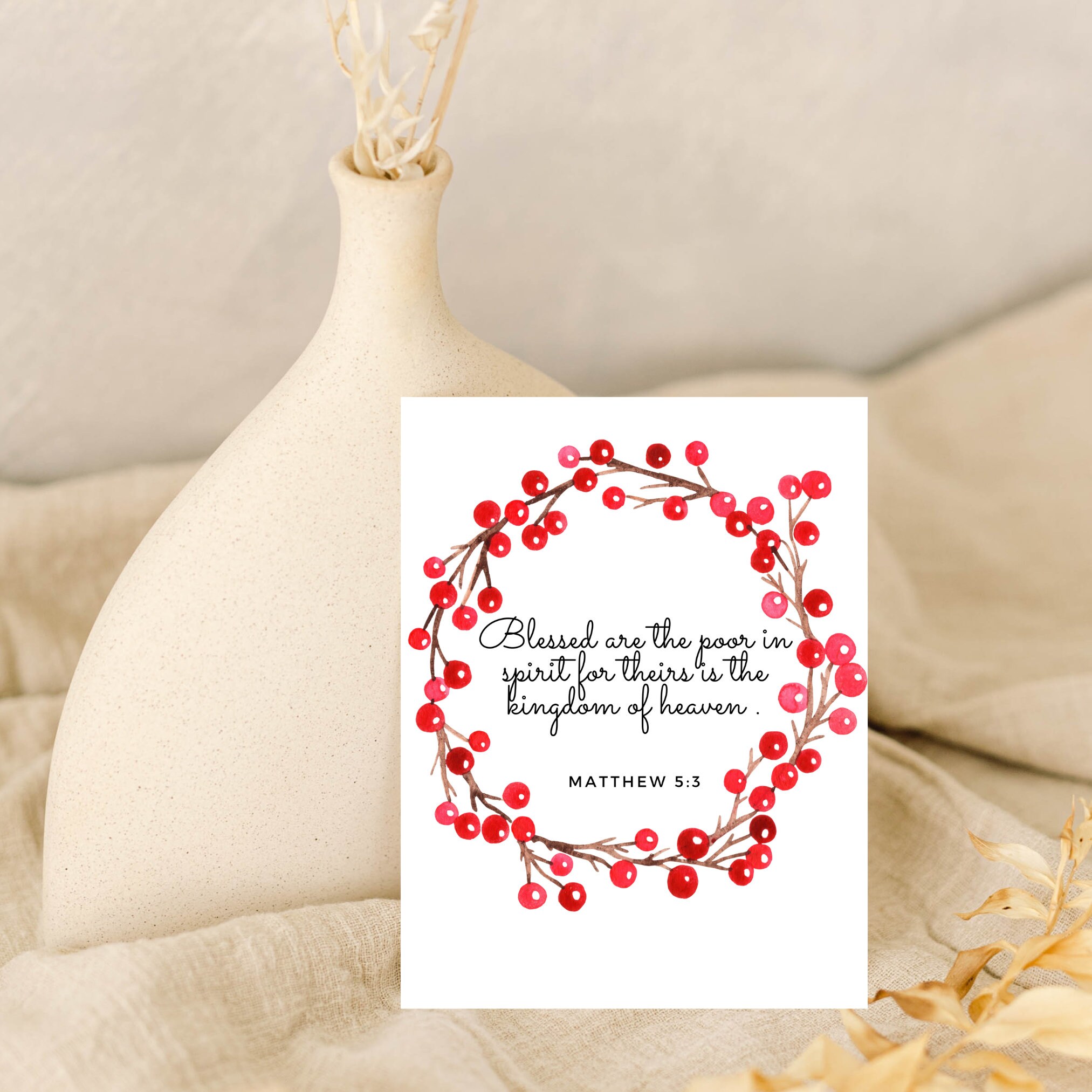 Bible Verse Printable Cards, Scripture Cards Set of 6, Blessing ...