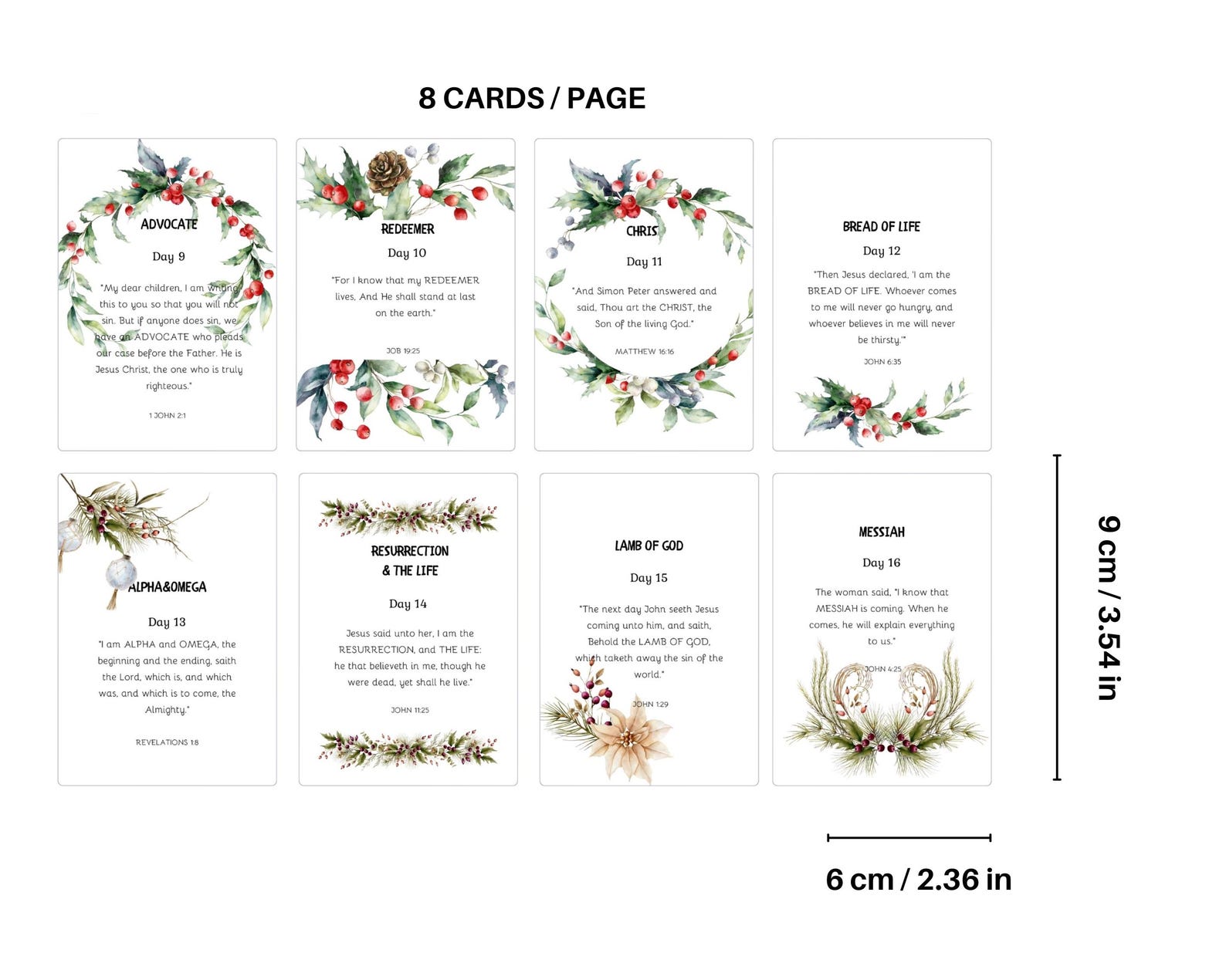 Names of Jesus, Printable Christmas Advent Calendar for Kids, Bible ...