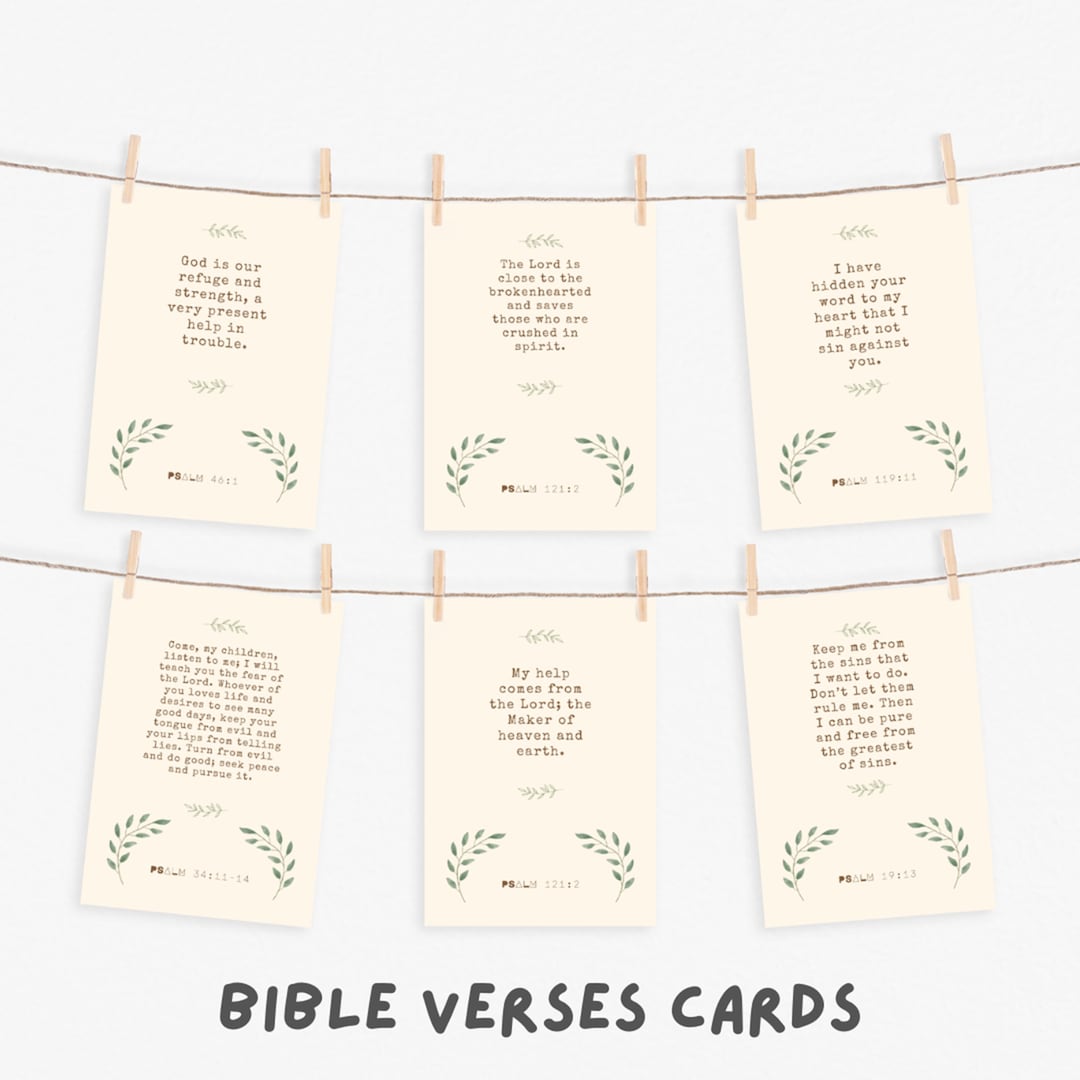 Bible Verse Cards Printable, Christian Cards Printable, Scripture Cards ...