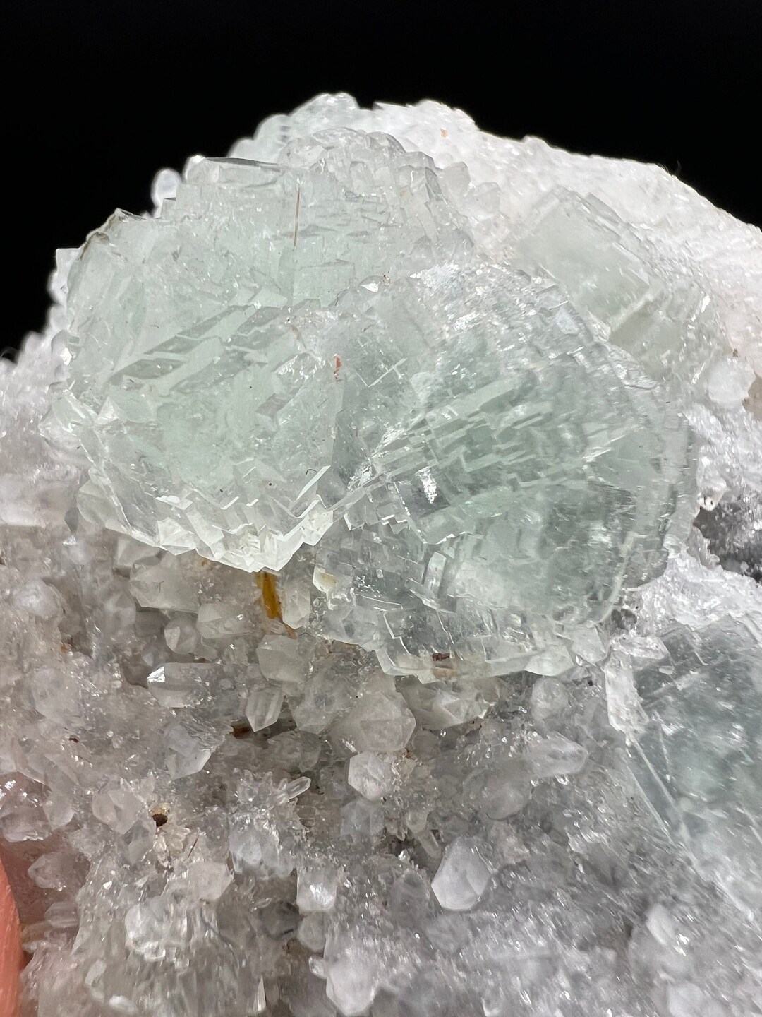 Xianghualing XHL Fluorite on Clear Quartz Cluster Specimen - Etsy