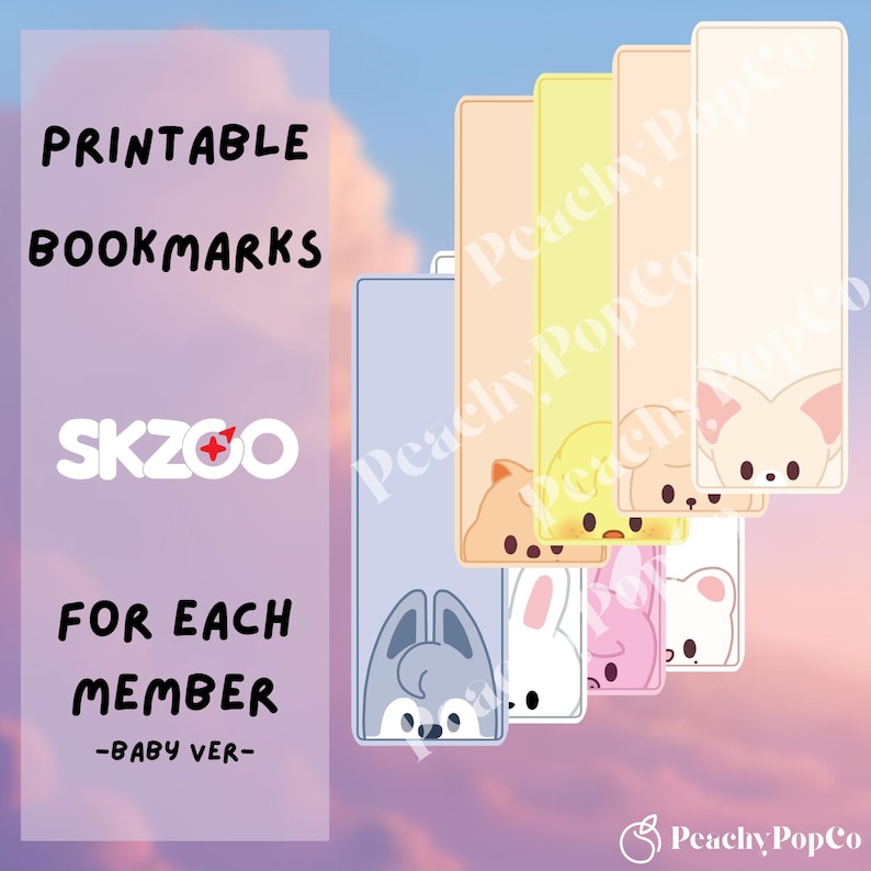 Stray Kids SKZOO Baby Ver. Printable Bookmarks - Etsy