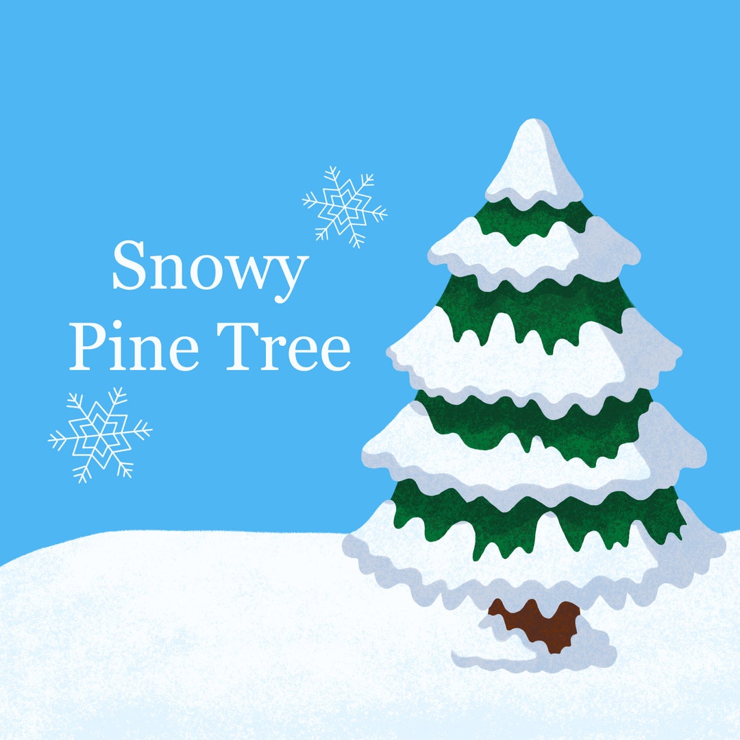 Pine Tree Clipart Tree Clipart Winter Scene Clipart - Etsy