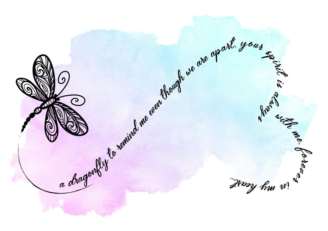 Memorial Dragonfly Saying A4 - Etsy