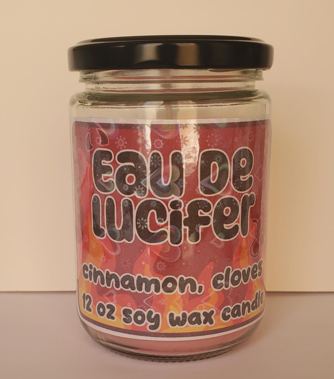 Eau De Lucifer | Spooky Themed Candle | 12 Oz Hand Poured Soy Wax ...