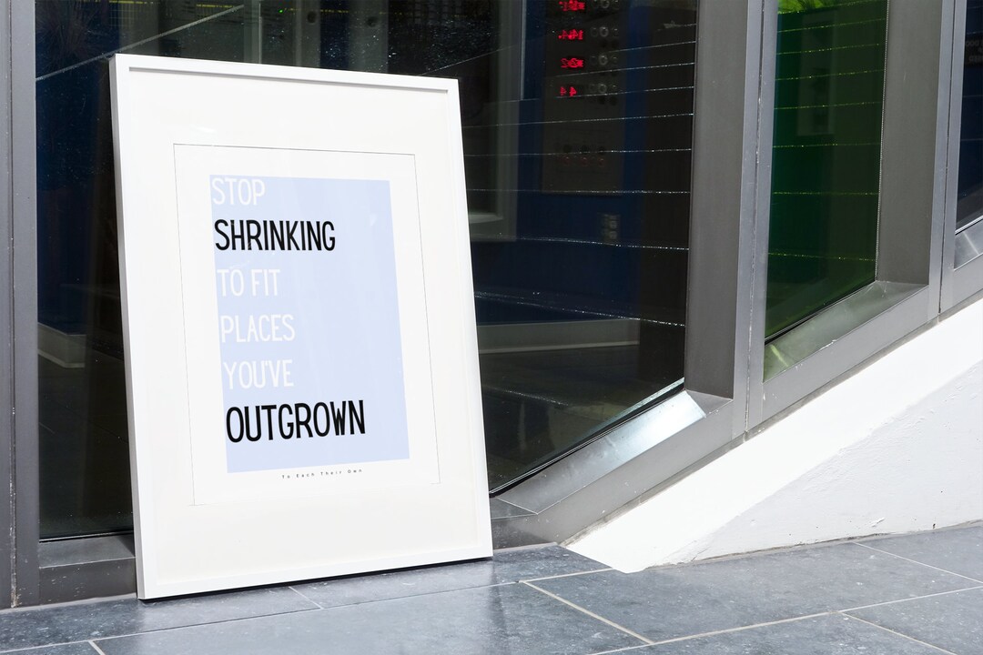 Empowering Printable Wall Art Set - "stop Shrinking to Fit Places You ...