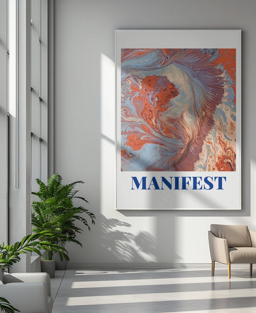 Manifest Wall Art, Manifest Poster, Minimalist Wall Art, Inspirational ...