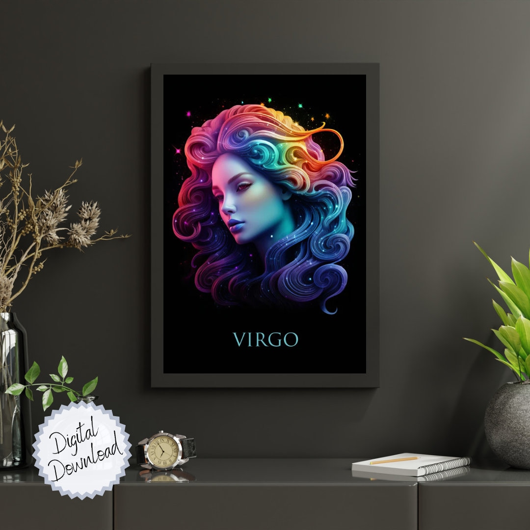 Virgo Wall Art | Zodiac Sign Poster | Virgo - Etsy