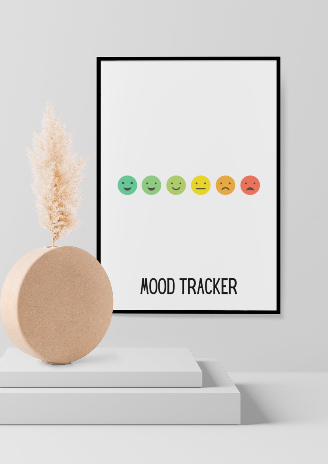 Mood Tracker Print, Mood Poster, Mental Wellness Print, Therapy Office ...