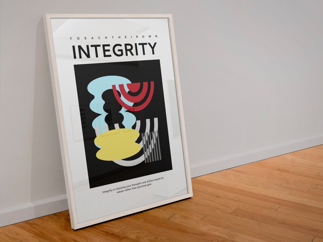 Modern Integrity Printable Wall Art | Motivational Quote Art Print ...
