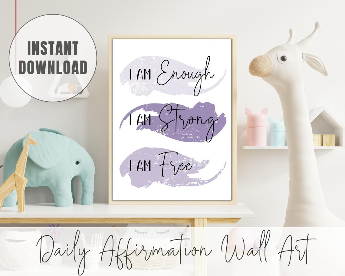 Printable Positive Affirmation Wall Art Encouragement Poster - Etsy