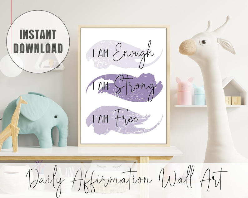 Printable Positive Affirmation Wall Art Encouragement Poster - Etsy