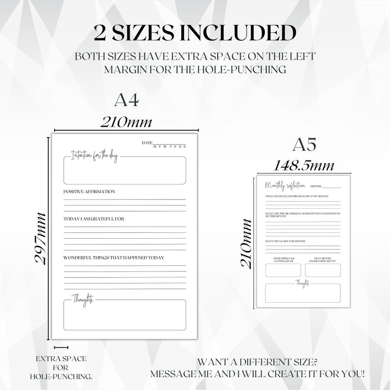 Daily And Monthly Reflection Review Pages Printable Daily Journal