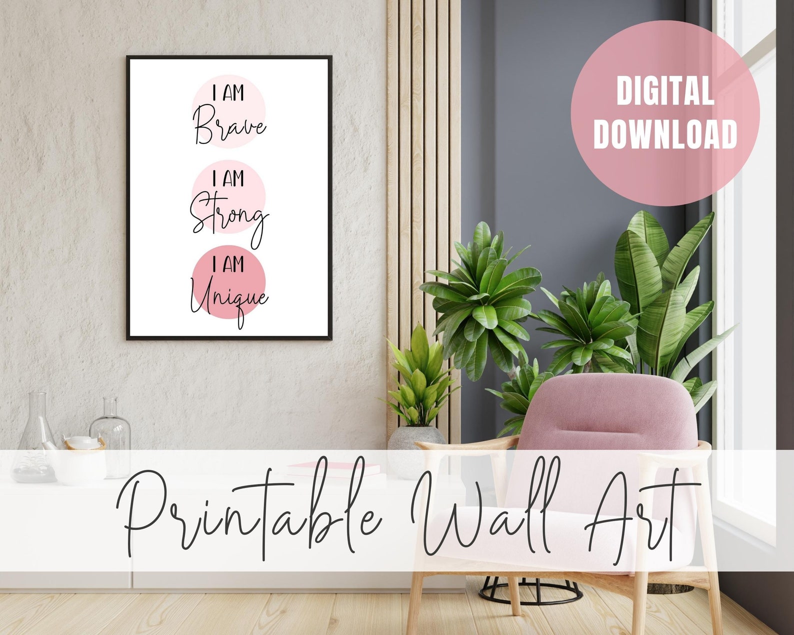 Printable Positive Affirmation Wall Art Encouragement Poster - Etsy
