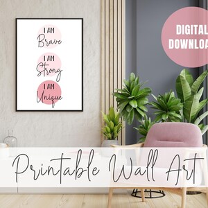 Printable Positive Affirmation Wall Art Encouragement Poster - Etsy