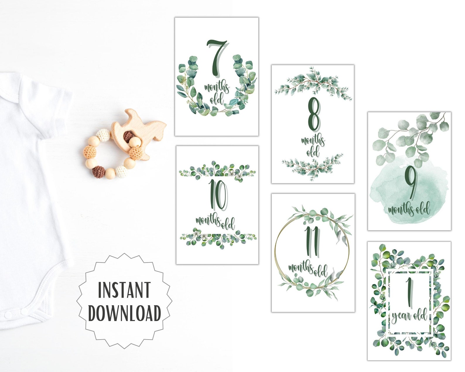 Printable Monthly Baby Milestone Cards Keepsake Milestone - Etsy