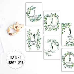 Printable Monthly Baby Milestone Cards Keepsake Milestone - Etsy