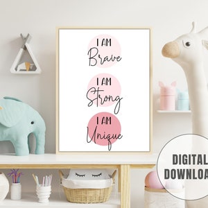 Printable Positive Affirmation Wall Art Encouragement Poster - Etsy