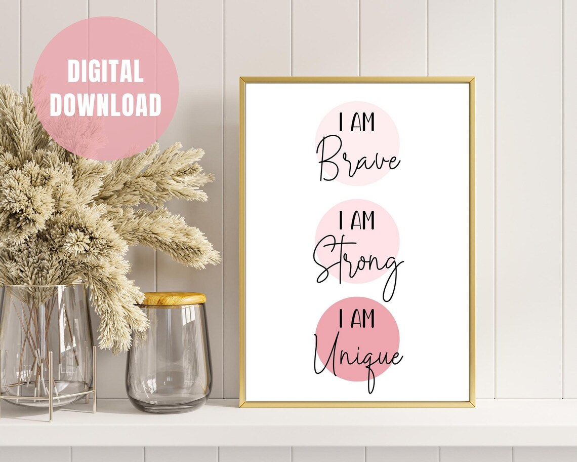 Printable Positive Affirmation Wall Art Encouragement Poster - Etsy