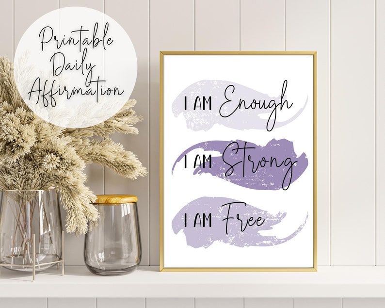 Printable Positive Affirmation Wall Art Encouragement Poster - Etsy