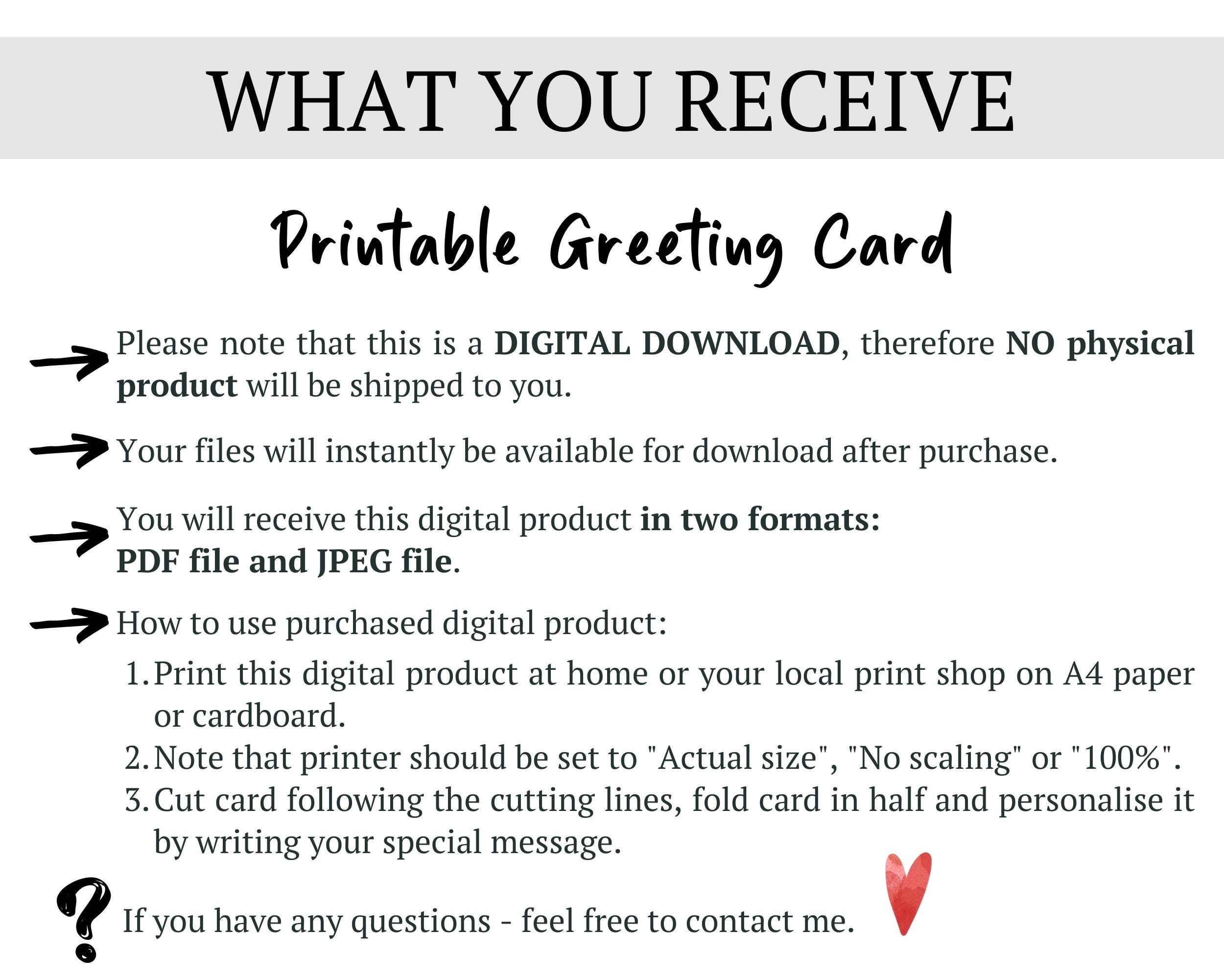 Printable Happy New Year 2025 Card | Instant Download Postcard | New ...