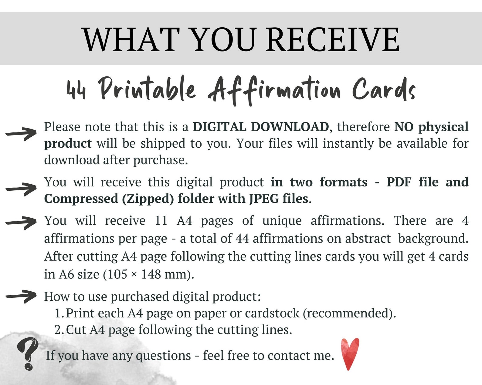 44 Printable Positive Affirmation Cards, Well-being Affirmation Cards ...