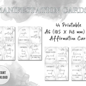 44 Printable Positive Affirmation Cards Well-being - Etsy