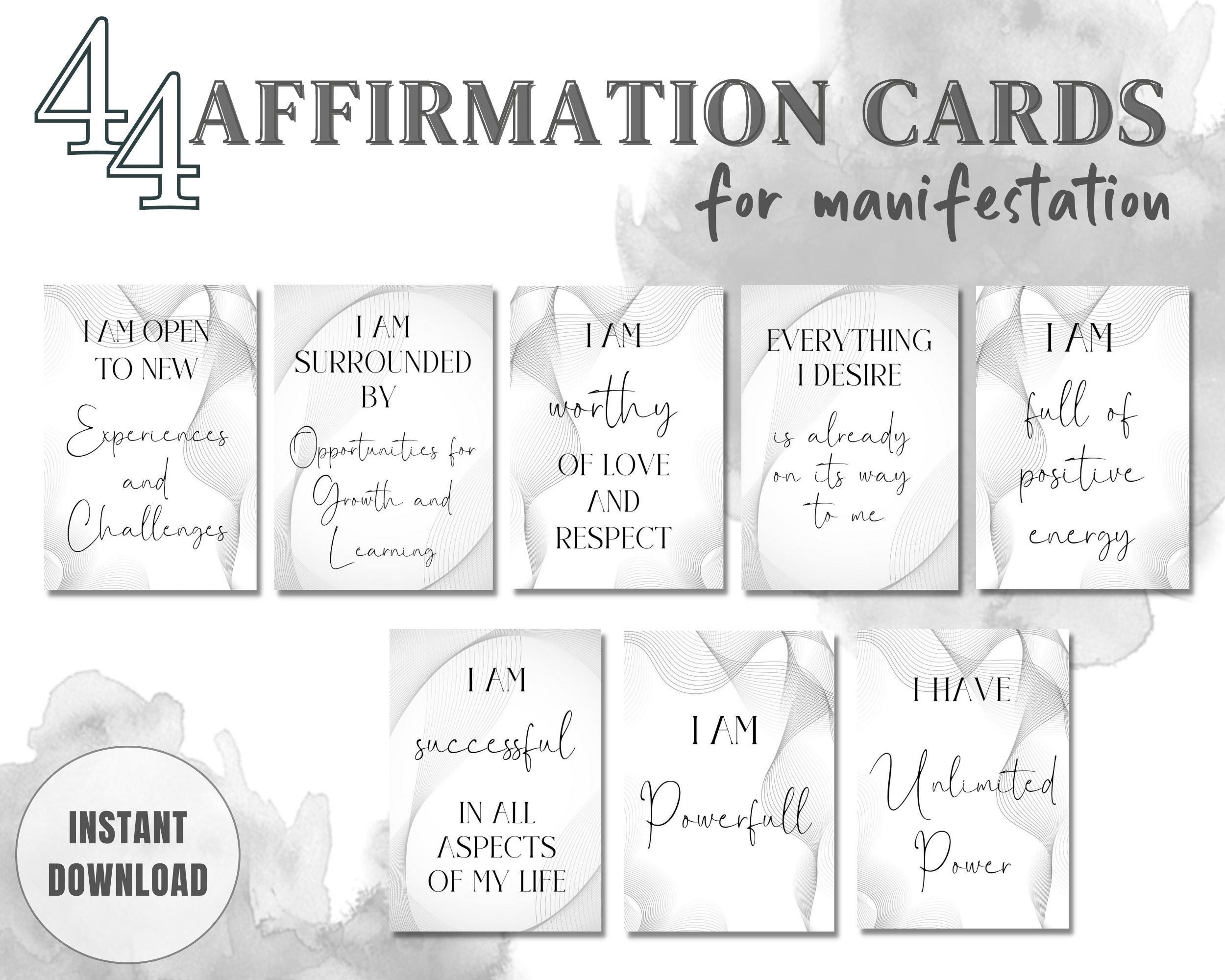 44 Printable Positive Affirmation Cards, Well-being Affirmation Cards ...