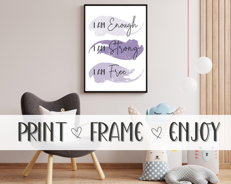 Printable Positive Affirmation Wall Art Encouragement Poster - Etsy