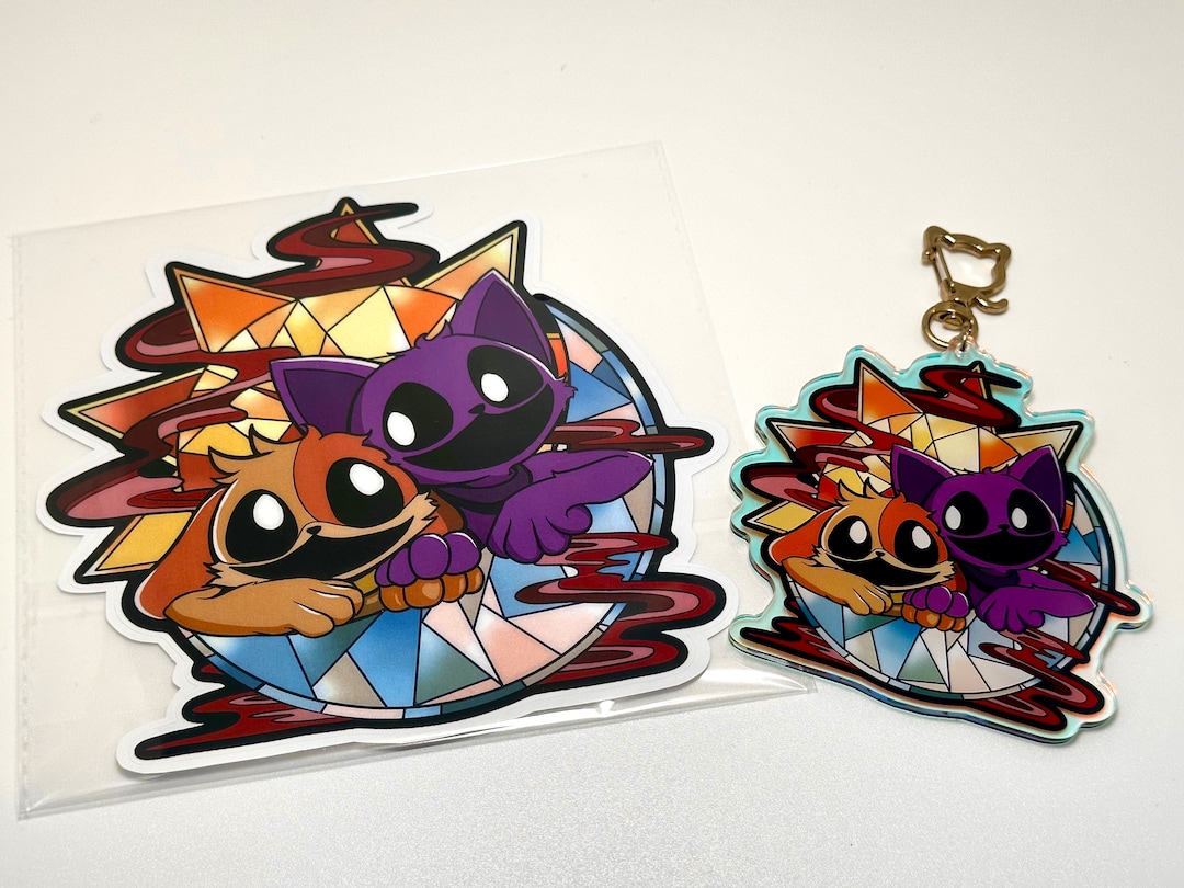 Poppy Playtime Catnap Dogday Keychain & Sticker - Etsy