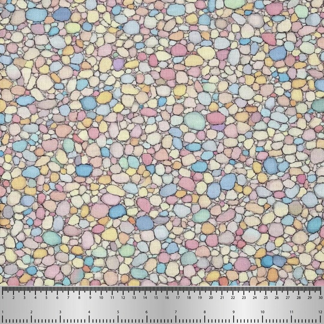 Pastel Floral Pattern, Fabric by the Yard, 58 In