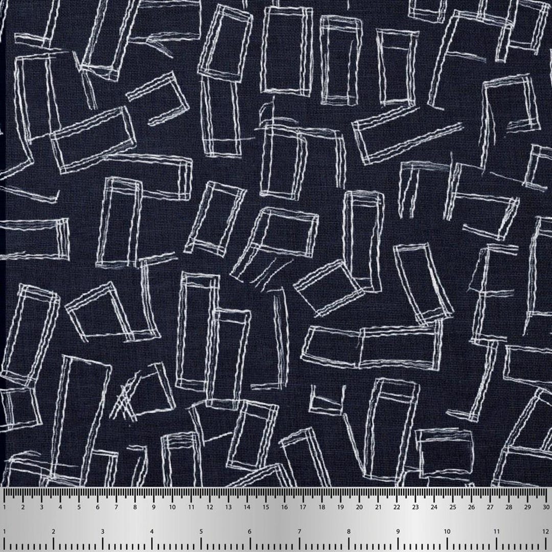 Modern Abstract Line Art Pattern, Fabric by the Yard, 58 In" Wide, Made ...