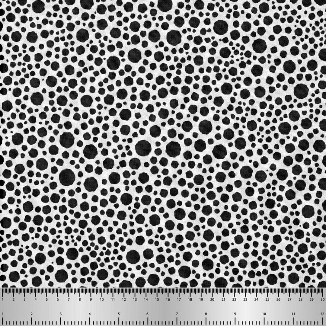 Black and White Polka Dot Aida Cloth Pattern, Fabric by the Yard, 58 In ...