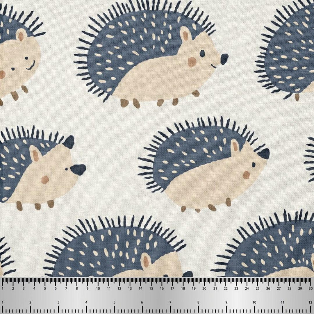 Cute Hedgehog Pattern, Fabric by the Yard, 58 In" Wide, Made of ...