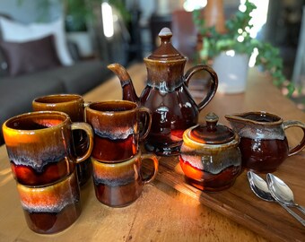 Vintage Genin-trudeau Made in Japan Pottery Tea Set for Four in ...
